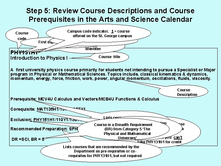 Course Selection Step 1 Review Degree and Subject