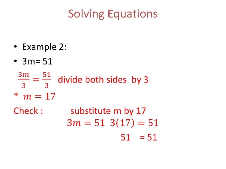 Chapter 1 1 3 solving Equations by Multiplying
