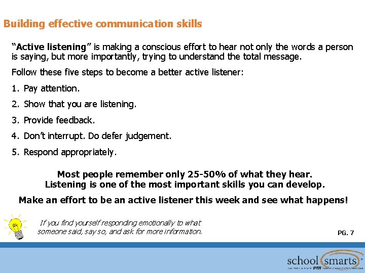 SESSION 5 Becoming An Effective Communicator Communication includes