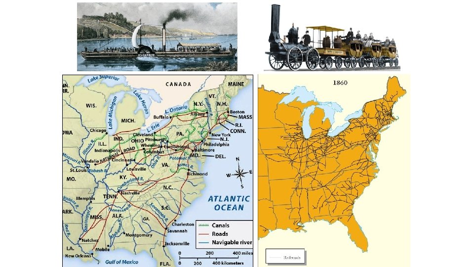 From 1800 1860 the North and South became