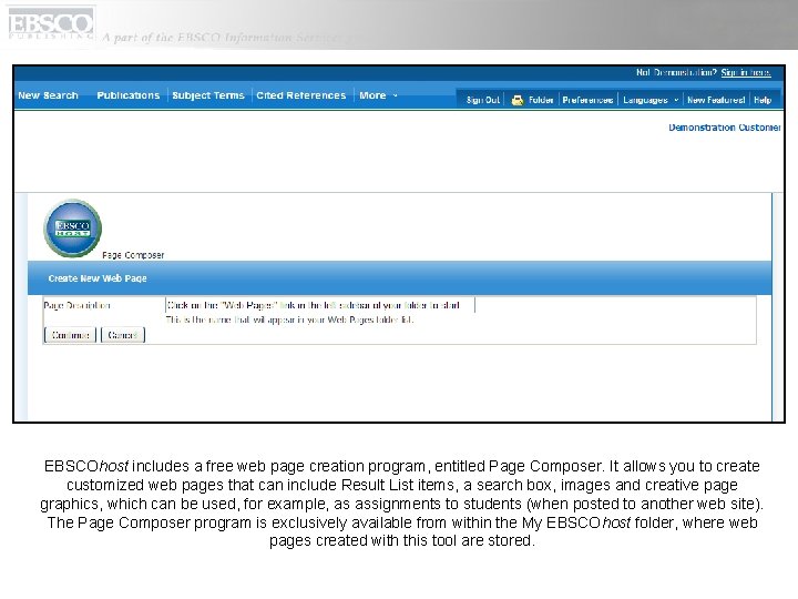 My EBSCOhost Tutorial support ebsco com Welcome to
