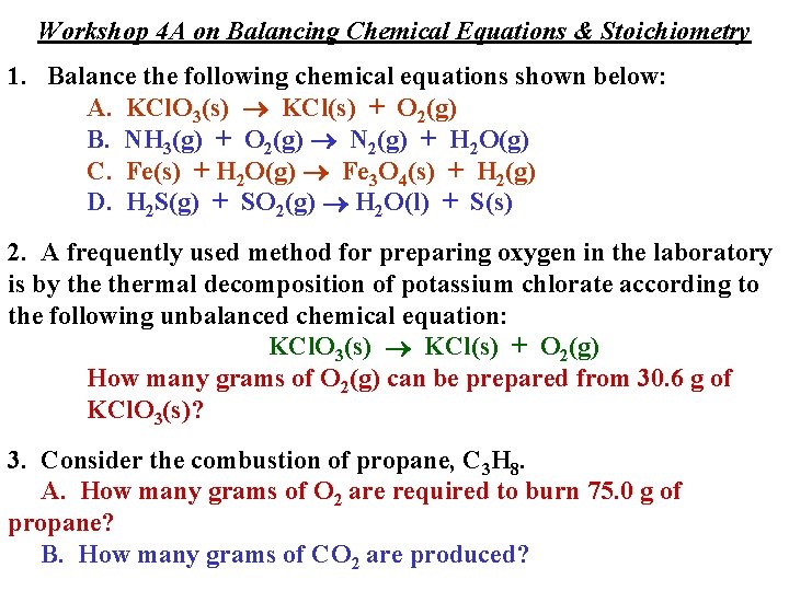 STOICHIOMETRY Reaction Stoichiometry the numerical relationships ...