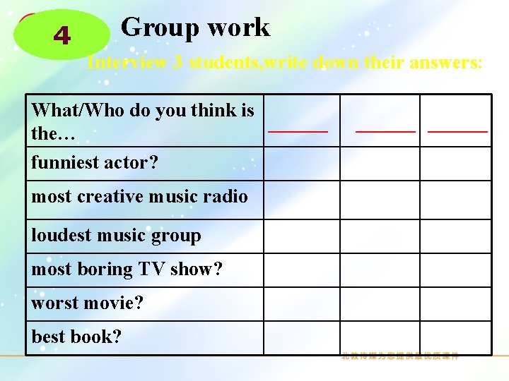 Unit 4 Whats the best movie theater Section