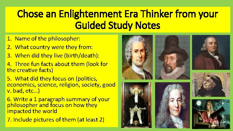 Age of Absolutism The Enlightenment Power Point Project