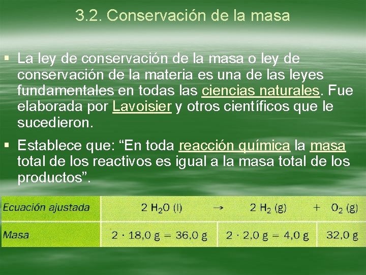 Unidad didctica 3 Los cambios qumicos 3 1
