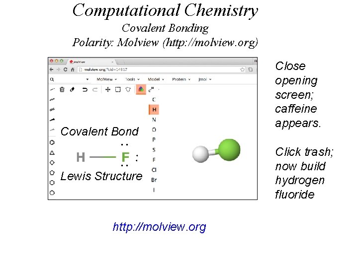 Molecular Modeling Computational Chemistry Covalent Bonds Lewis Structures
