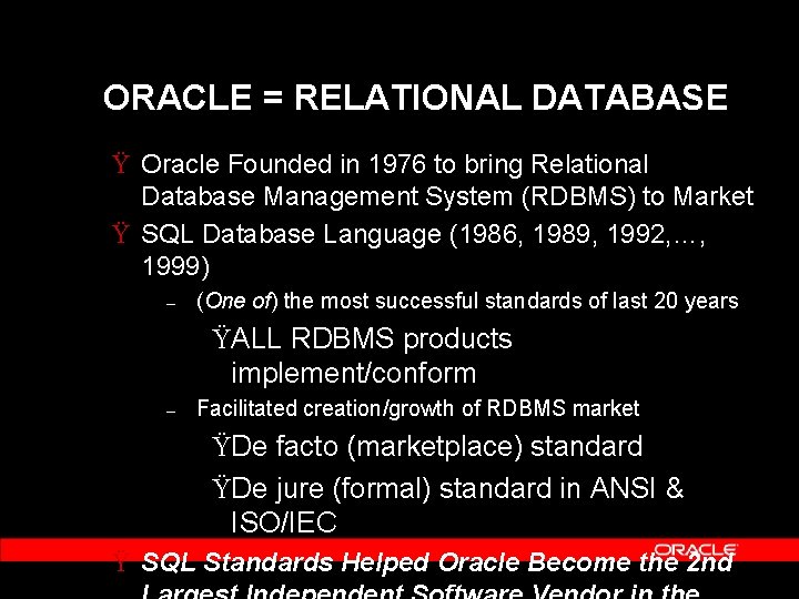 STANDARDS STRATEGY in a GLOBAL SOFTWARE BUSINESS ANSI