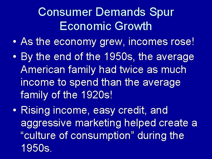 The 1950 s Peace Prosperity and Progress Rebelling