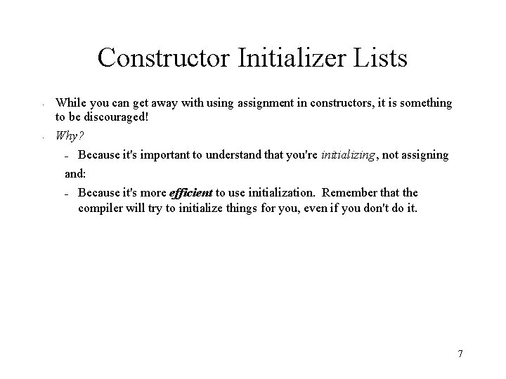 C Classes Member Class Objects Constructor Initializer Lists