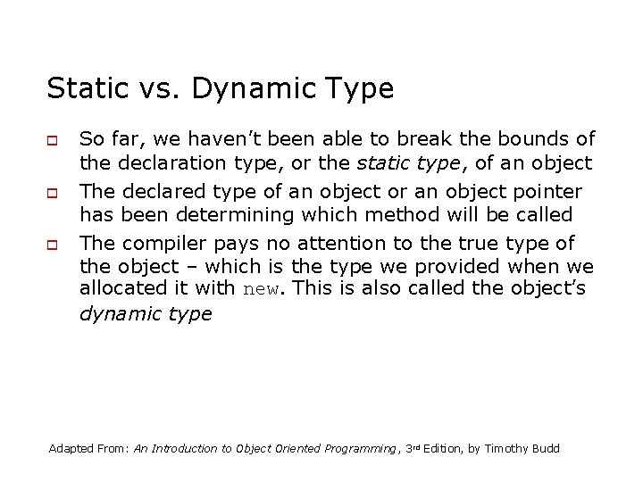 Csci383 Objectoriented Programming Design Lecture 17 Static And 9219