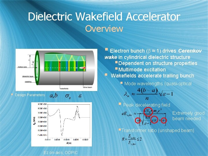 Wakefield Acceleration in Dielectric Structures J B Rosenzweig