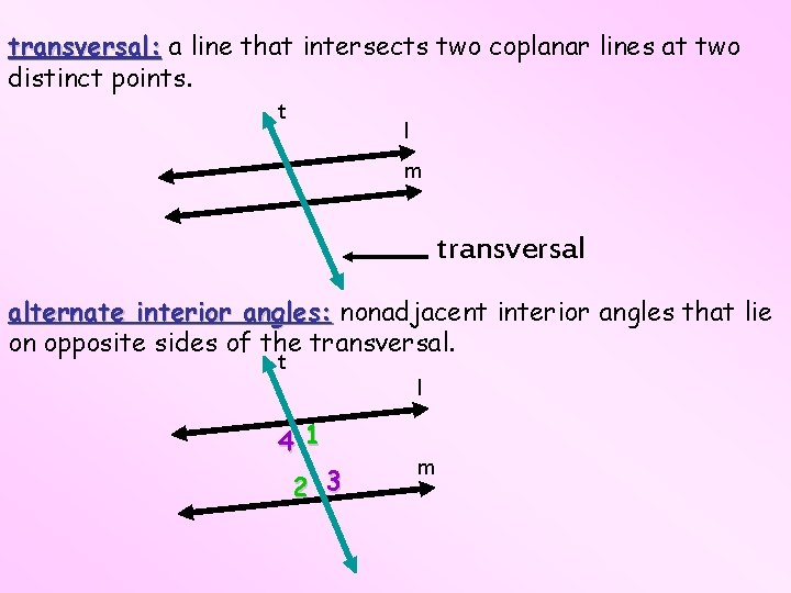 Chapter 3 Lesson 1 Objective To indentify angles