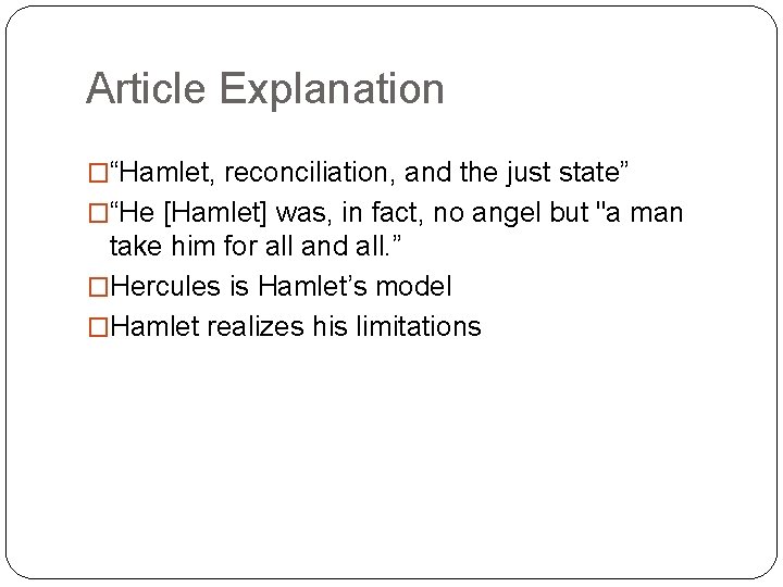 Mythological Allusions in Hamlet Bohan Zhang Olivia Olivas