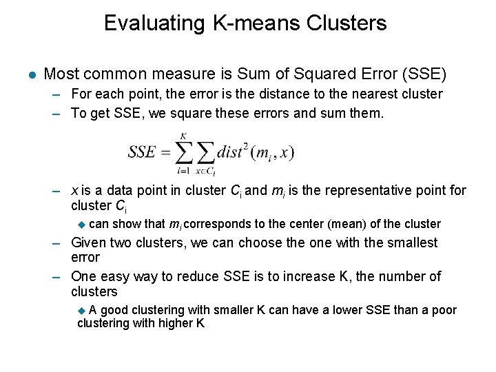 unsupervised learning clustering l Finding groups of objects