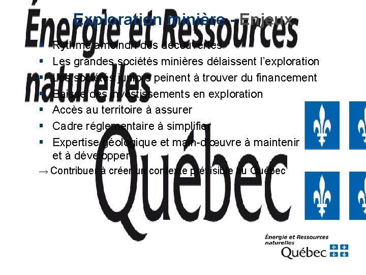 Vision stratgique du dveloppement minier au Qubec Tourne