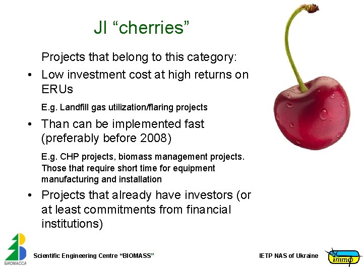Benefits to and obstacles for Joint Implementation projects