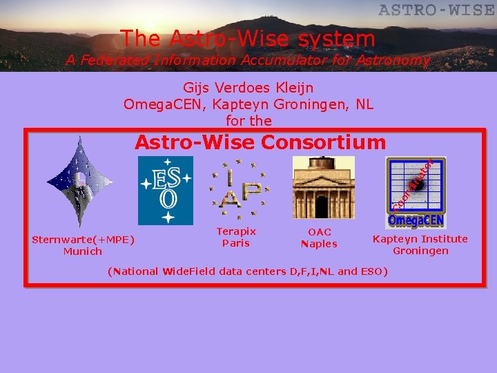 Prologue Major VO objective Data at your fingertips