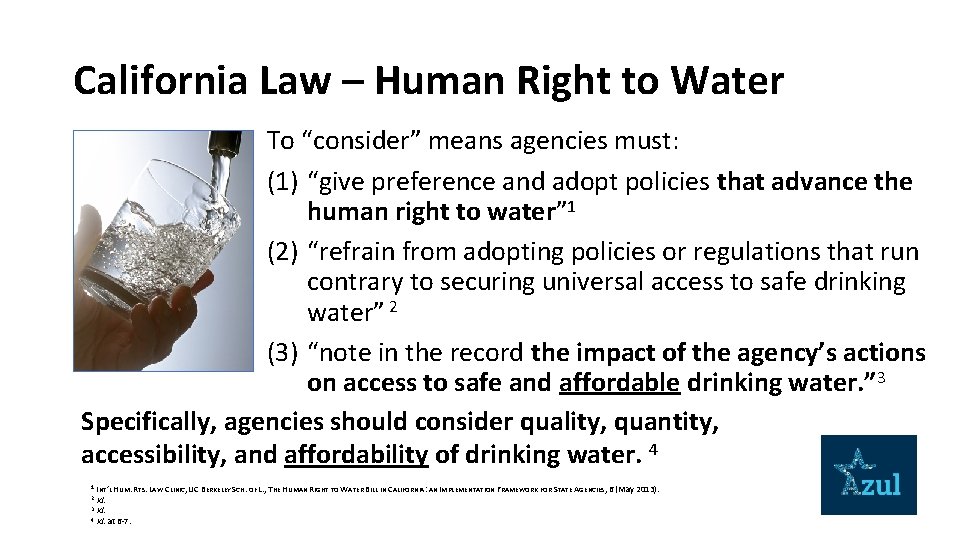 Human Right To Water Presentation by California Law