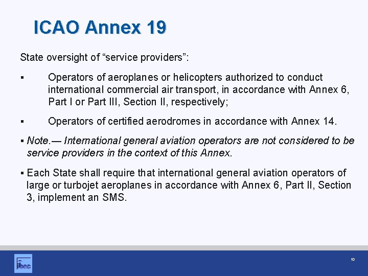 0 Overview of ISBAH The International Standard for