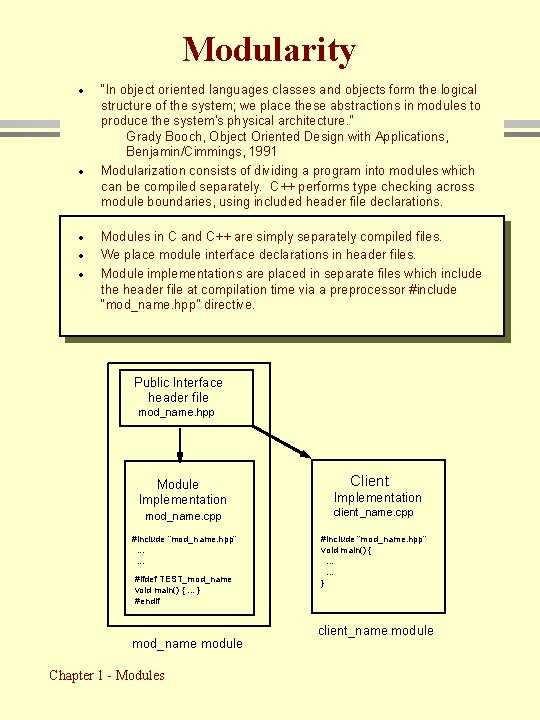 Cse 687 Object Oriented Design Class Notes Chapter