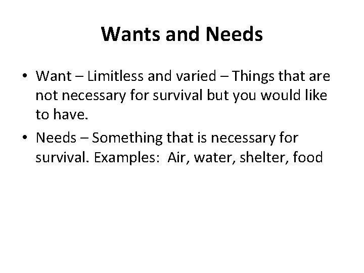 Economics is about individual choice Individual Choice Economics