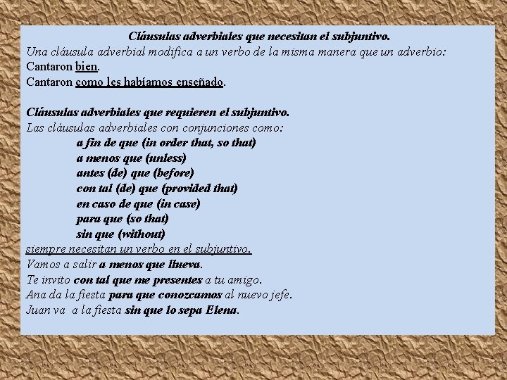 Objetivos Hablar de sucesos que ocurrirn en el