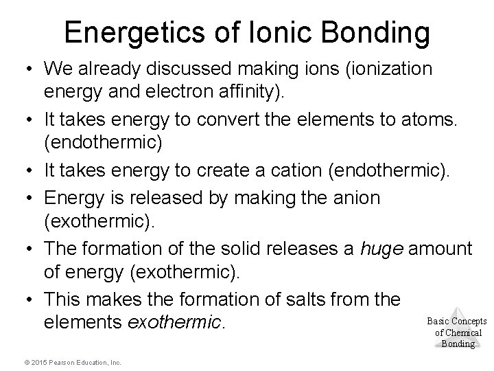 Lecture Presentation Chapter 8 Basic Concepts of Chemical