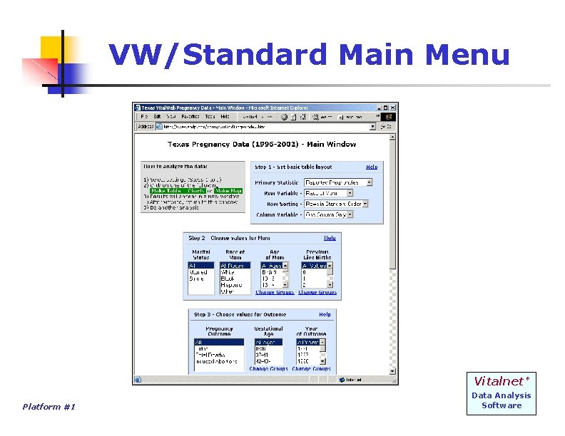 Vitalnet Platforms Vital Web for internet Standard Wizard