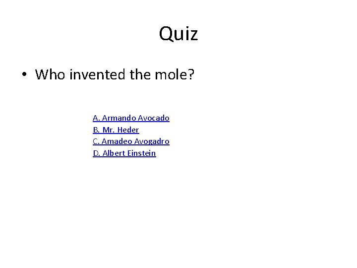 Chemistry Webquest Mark L The Mole What is