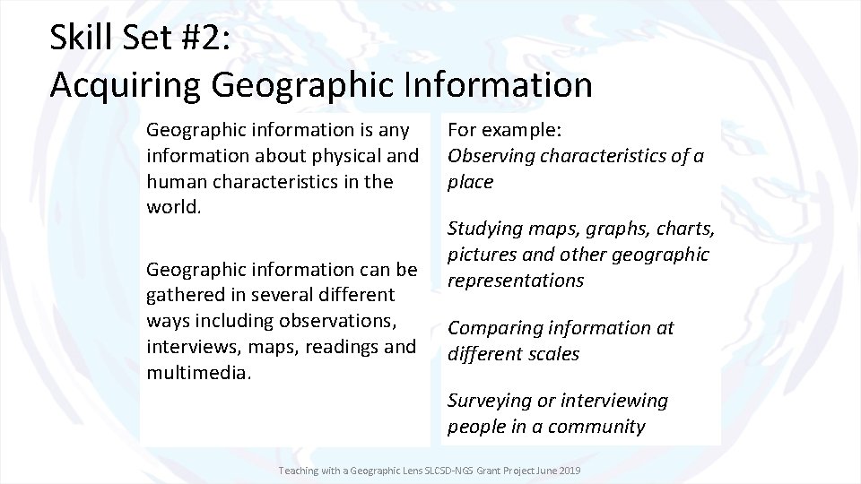 Module 4 Using Geographic Skills Objective Learners will