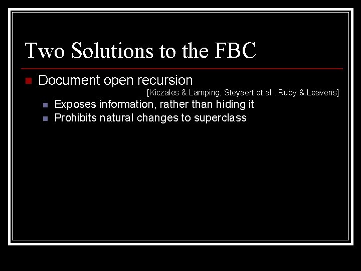 Selective Open Recursion Modular Reasoning About Components And 2363
