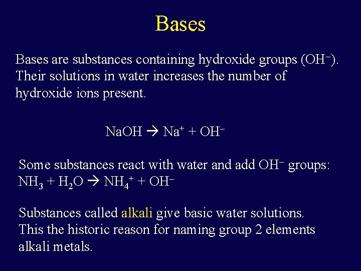 Lecture 20 Dissociation Water Acids and Bases Chapter