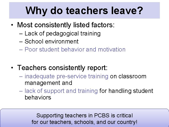 Positive Classroom Behavior Support Overview of Critical Practices