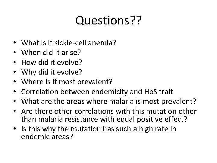 Natural Selection Uncovering Evolutionary Correlations between Sickle Cell