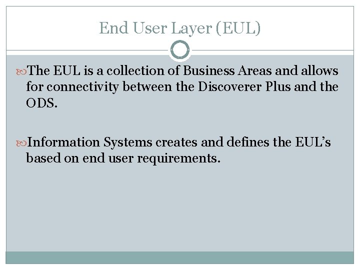 Discoverer Plus FRAN CAMPANA CATMORGAN LIBRARY What is
