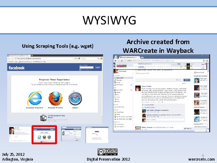 WARCreate WaybackConsumable WARC Files from Any Webpage Mat
