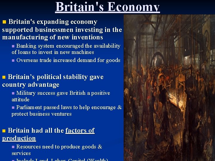 Aim Describe the Beginnings of Industrialization in Britain