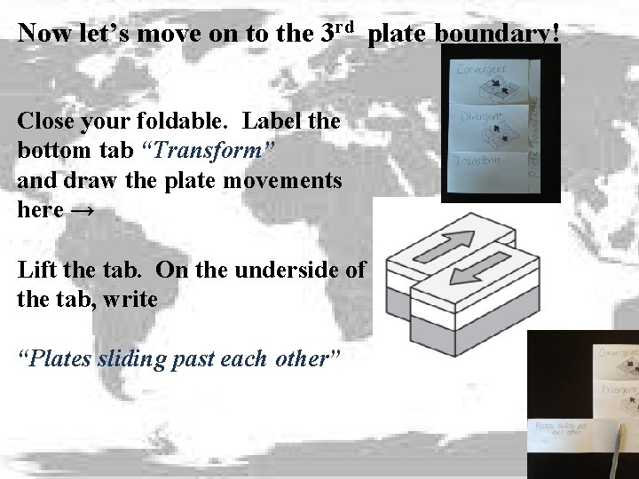 Warm up 21 Plate boundary movements and their