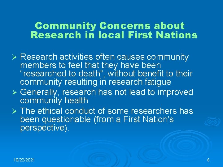 Guidelines for Ethical Aboriginal Research A Community based