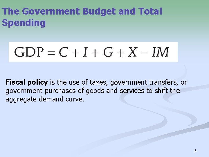 CHAPTER 29 Fiscal Policy Power Point Slides by