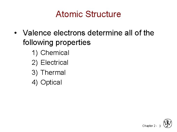 Chapter 2 Atomic Structure and Bonding in Solids