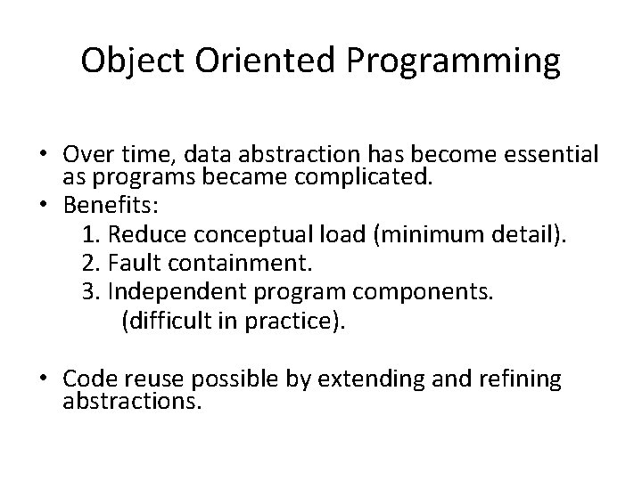 Objectoriented Programming Part 1 Programming Language Concepts Object 2987