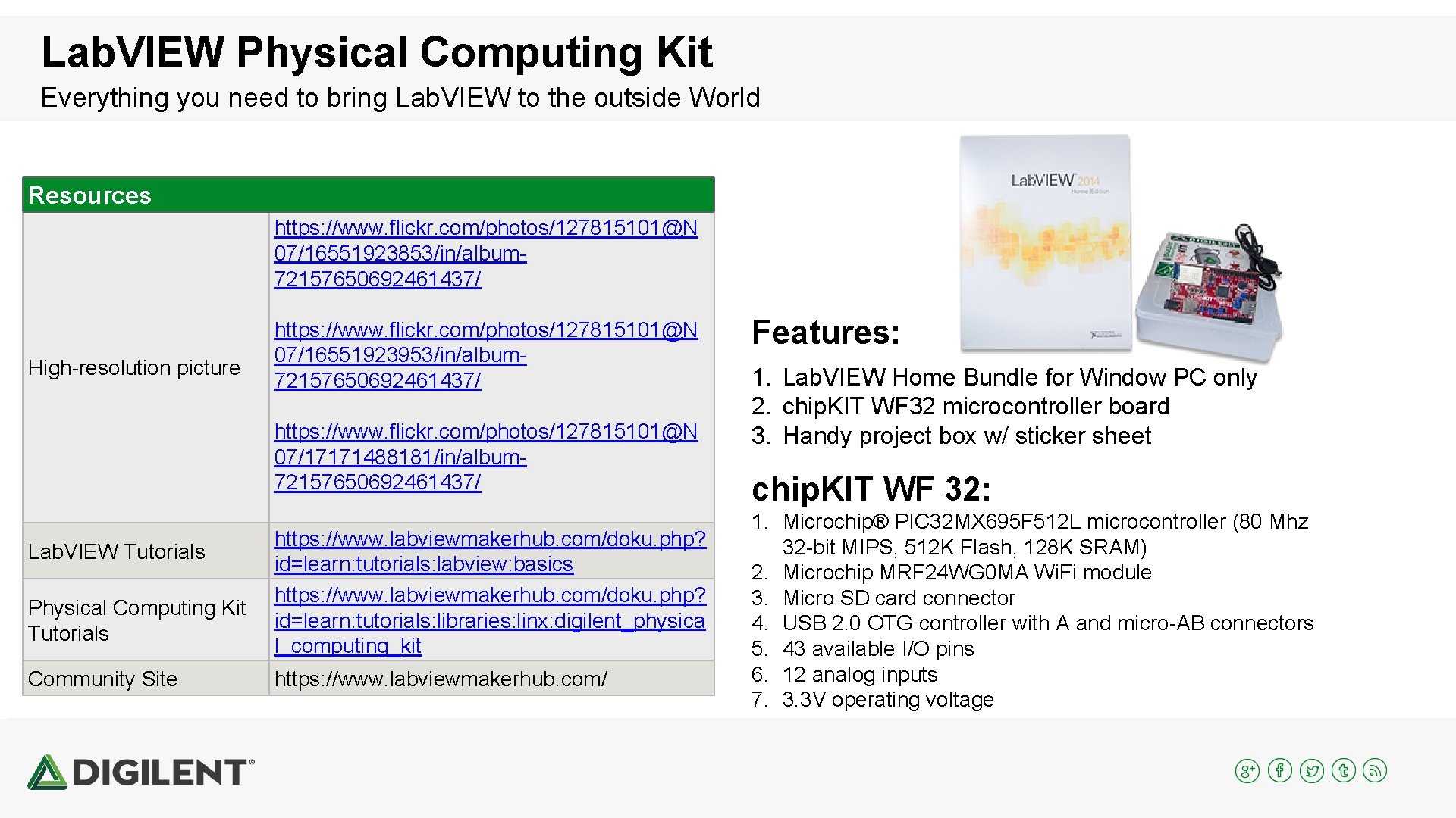 Lab VIEW Physical Computing Kit Everything you need