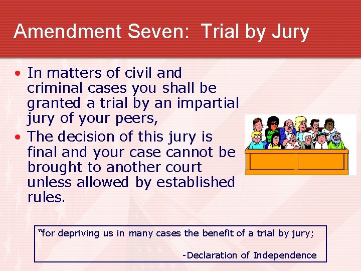 Bill of Rights Classifying your rights Bill of