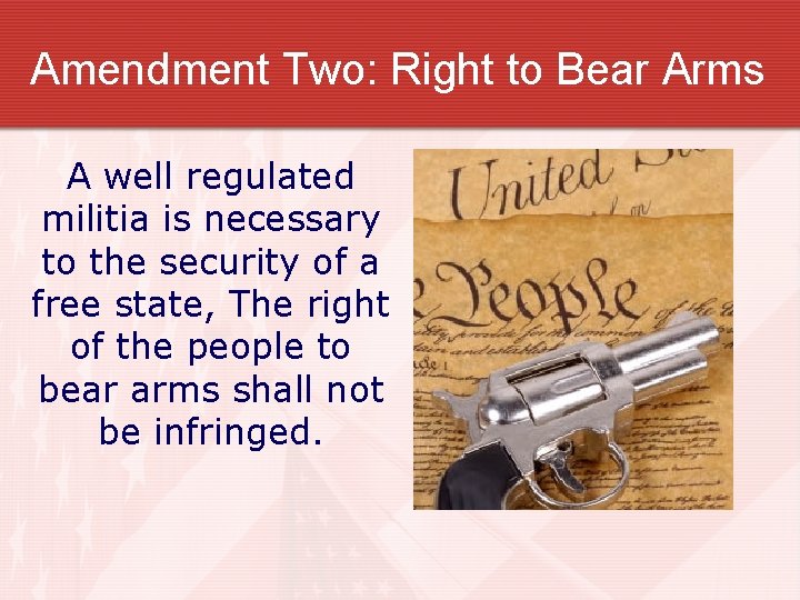 Bill of Rights Classifying your rights Bill of