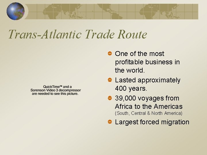 The TransAtlantic Slave Trade Vocabulary Abolitionist a person