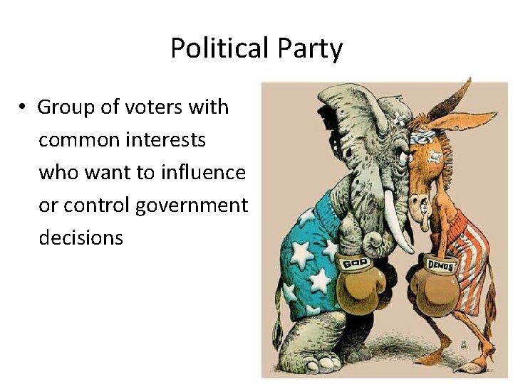 Unit 1 Vocabulary Government Democracy Civics Political Party