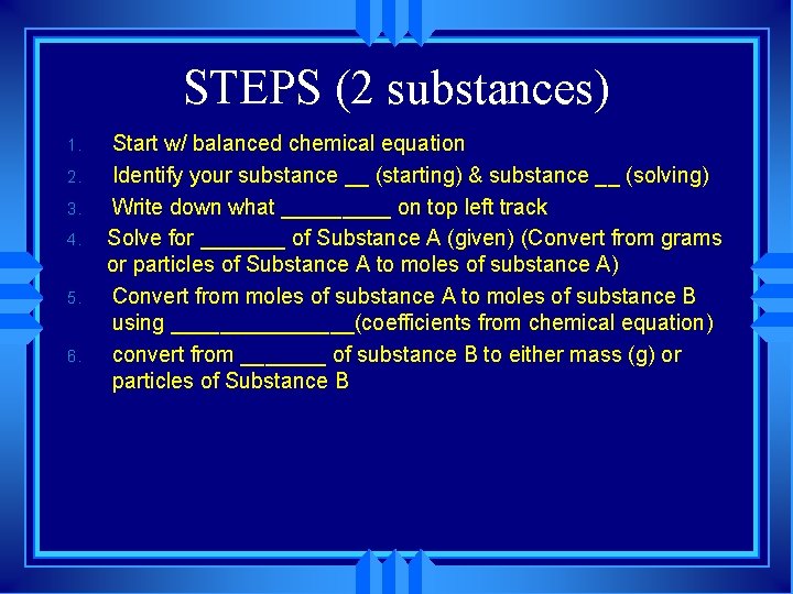 ROUND 2 2 Substance Stoichiometry Review u Calculating