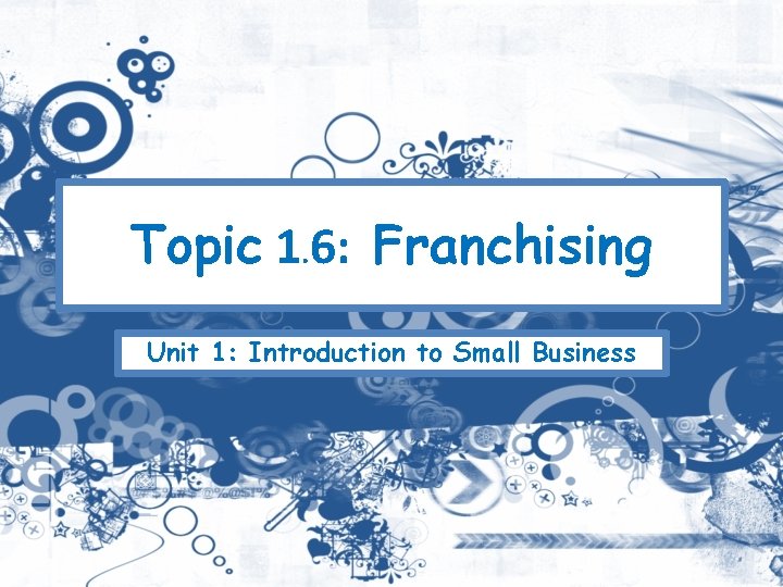 Starter Activity Complete the worksheet provided by your