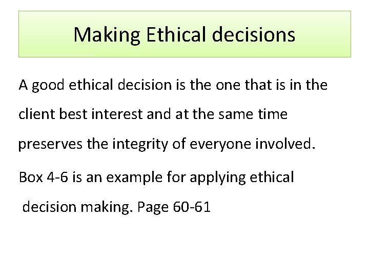 Value Ethics and Advocacy Lecture two Prepared by